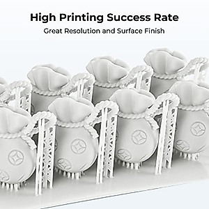 Creality 3D Printer Resin,1KG 405nm UV Curing Resin with High Precision Low Odor Quick Curing Standard Photopolymer Resin for LCD 3D Printers (Clear)