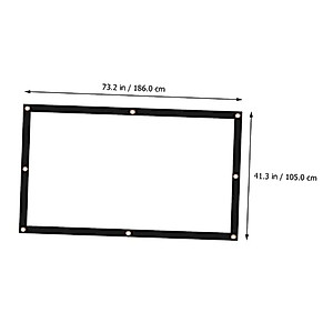 Parliky 84 Projector Portable Home Movie Foldable Movies Screen Indoor Projection for Inch Outdoor Theater Fordable