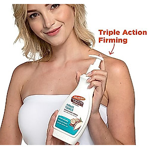 Palmer's Cocoa Butter Formula Skin Firming Body Lotion, Toning & Tightening Cream with Q10, Collagen & Elastin, Pump Bottle, 13.5 Oz.