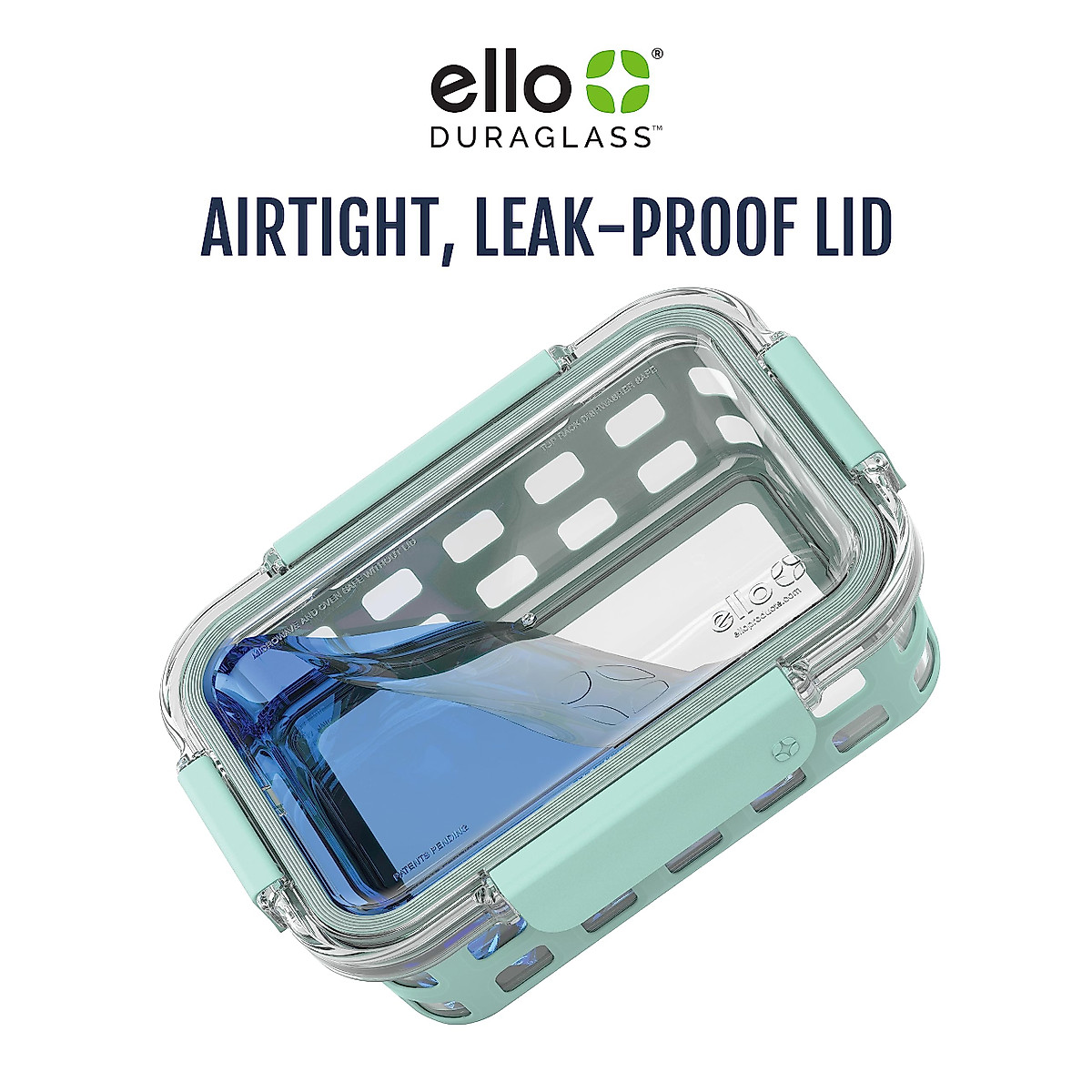 Ello Duraglass Glass Food Storage Meal Prep Containers /Bowls with Silicone Sleeve and Airtight Lids, 10 Piece 5 Pack, Melon, 3.4 Cups, Mixed