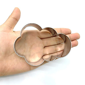 LILIAO Cloud Cookie Cutter - 3.6 x 2.6 inches - Stainless Steel