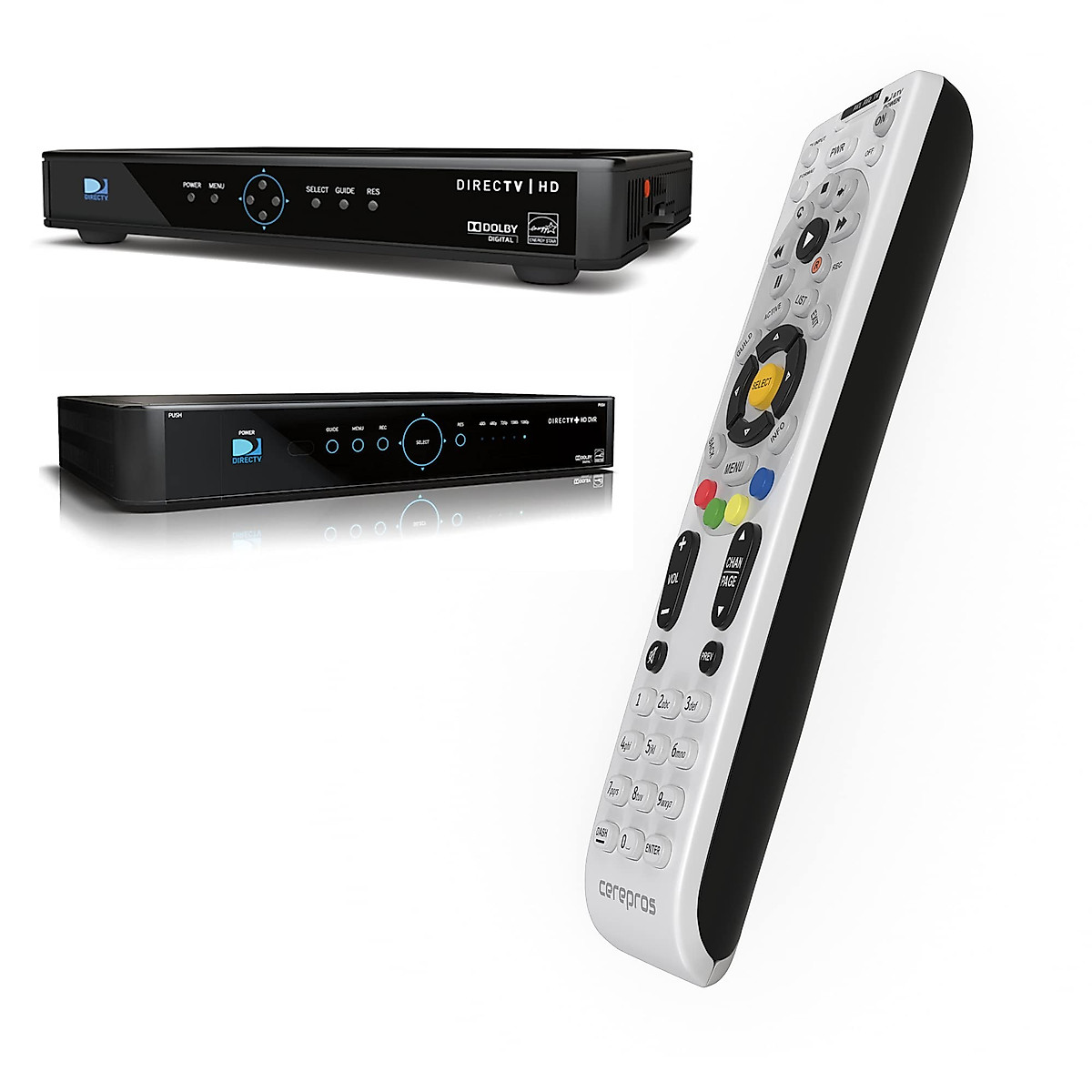 Cerepros RC64 Replacement Remote Control for DirecTV Satellite Cable TV DTV RC65 RC66RX D11 D12 H20 H23 Compatible Receiver