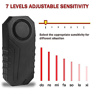 SINGARO 113dB Bike Alarm, Wireless Waterproof Bike Alarm with Remote Control, Anti-Theft Bicycle and Motorcycle Alarm, Car Exterior Accessories