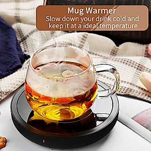 DOPUDO Mug Warmer, Coffee Mug Warmer with 3 Temperature Settings, Electric Coffee Cup Heater Warmer for Desk Auto Shut Off, Portable Coffee Mug Warmer for Coffee, Tea, Milk, Coffee Lover Gift