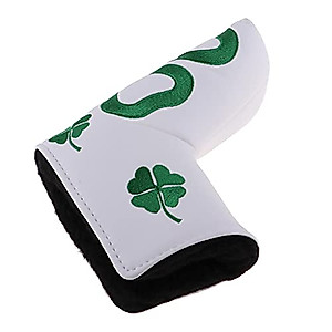 pistro Golf Putter Headcovers/Club Putter Covers - Embroidery Design Makes Your Iron Golf Putter Fashionable & Unique - White B