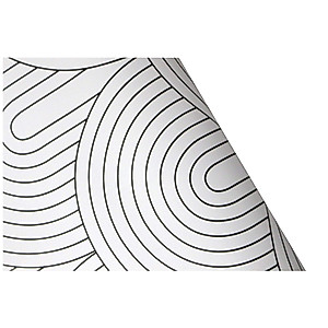 HAOKHOME 96033 Peel and Stick Wallpaper Abstract Rainbow Black/White Removable contactpaper for Home Bathroom Decorations 17.7in x 9.8ft