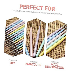 Nail Drawing Pen 3 Sets Nail Brush De Uñas Acrilicas Nail Brush Acrylic Kit De Manicura Paint Brushes Professional Manicure Set DIY Nail Drawing Pen Nail Tools Nail Polish Brush