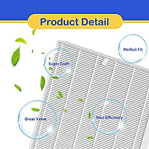 C545 True HEPA Replacement Filter S Compatible with Winix C545, B151, P150, 9300 Air Purifier, Replaces Winix Filter S 1712-0096-00 and 2522-0058-00, 2 HEPA Filter + 8 Carbon Filter