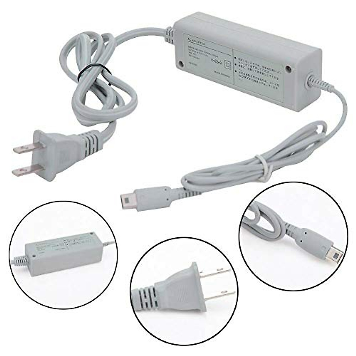 Charger for Nintendo Wii U Console Gamepad US Plug Power Supply Adapter AC
