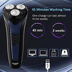 Electric Razor for Men,FLYCO Electric Shavers 2 in 1 Mens Wet & Dry Electric Razors for Shaving Electric Cordless with Pop-up Trimmer,IPX7 Waterproof Wet & Dry Mens Electric Shavers Rechargeable