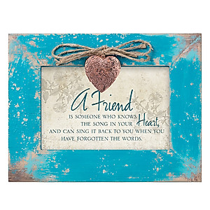 Cottage Garden A Friend Knows Your Heart Teal Wood Locket Jewelry Music Box Plays Tune That's What Friends are for