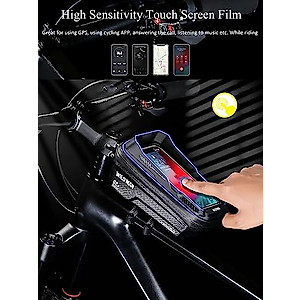 WILD MAN Bike Bag, Bicycle Bike Accessories for Cycling Biking, Bicycle Bike Phone Holder Mount Bag, Bike Bag for Bicycles, Mountain Bike Accessories for Adult Bikes for Cell Phone Under 6.7"