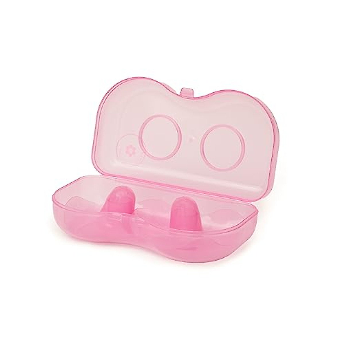 Nurture & Nectar Pink Nipple Shields for Nursing Breastfeeding Newborn Two-Pack with Case 20mm Ultra-Thin Silicone Soft Flexible for Mother Baby Skin Contact