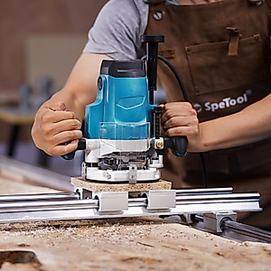 SpeTool CNC Spoilboard Surfacing Router Bit 1/2 Shank 2 Inch Cutting Diameter, Slab Flatting Router Bit Carbide Insert Planing Bit Wood Bottom Cleaning