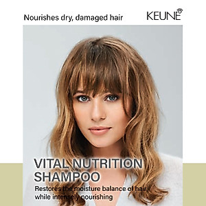 Keune Care Vital Nutrition Shampoo, Intense Nourishing & Moisturizing Cleanser for Dry or Damaged Hair, 10.1 Fl Oz