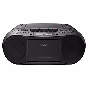 Sony Stereo CD/Cassette Boombox Home Audio Radio, Black (CFDS70BLK), 13.7 x 6.1 x 9 inches