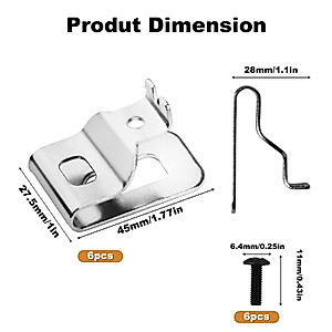 Belt Clips for Dewalt 20V Tool, Dewalt clip 6pcs Replacement Belt Hook Clip for Dewalt 20V Max Tools, 304 Stainless Steel Drill Belt Clips for Dewalt Power Tools