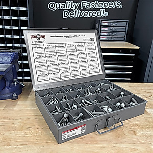 Inch 18-8 Stainless Steel Allen Socket Head Cap Screws Coarse Bolts Assortment - 453 PCS