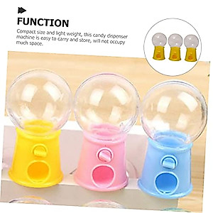 NOLITOY 3pcs A Vending Machine Candy for Kids Gumball Dispenser Plastic Yellow Gumballs Machines Gumballs Machine Toys Gumballs Machines Toys Chewing Gum Machine Candy Machine Candy Box