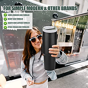 2pcs Tumbler Replacement Lids for Stanley Tumblers, No Leakage Tumbler Cup Lids Accessories for Stanley Quencher H2.0 40oz with Handle, for Adventure Quencher Travel Tumbler 40oz (Green)