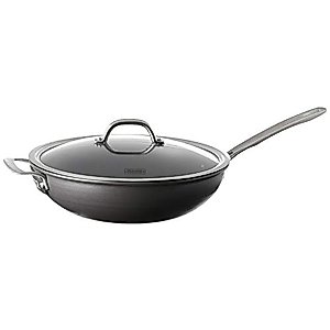 VIKING Culinary Hard Anodized Nonstick Chef Pan, 12 Inch, Includes Glass Lid & Ergonomic Stay-Cool Handle, Dishwasher, Oven Safe, Works on All Cooktops including Induction