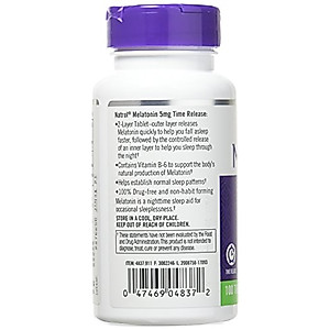 Melatonin 5 mg Time Release by Natrol 100 Tablets