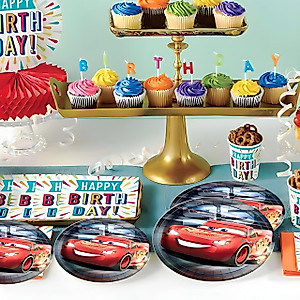 Round Dinner Paper Plates - 9", Disney Cars, 8 Pcs