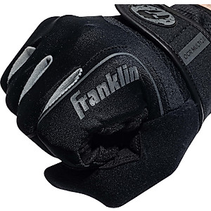 Franklin Sports Spartan Race Gloves - Mens + Womens OCR Obstacle Course Gloves - Pair - Black/Grey - Multi Sport Gloves Large