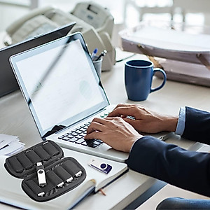 4GB USB Flash Drives 10 Pack and USB Case of 10 Slots Bundle USB Holders to Organize 10 Thumb Drives 4 GB