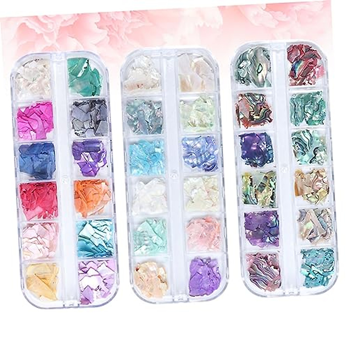 FOMIYES 9 Boxes Nail Glitter Flakes Nail Art Sticker Nail Encapsulation Accessories Manicure Stickers Manicure Accessories Nail Drill bits Nail Stamper Nail Gel Flake 3D Carapace Charm