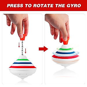 TOYANDONA 1pcs Light Up Spinning Top Toy, Flashing Gyroscope Toys with Music and Lights for Boy and Girl Birthday