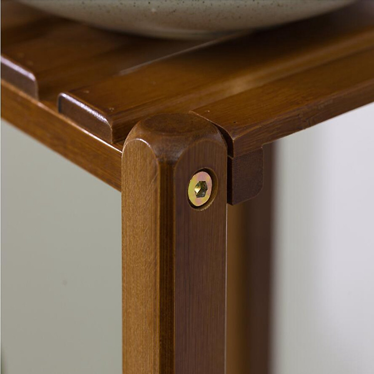 Magshion Bamboo Tall Plant Stand Pot Holder Small Space Flower Shelf Rack Display Table (2-Tier)