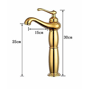 SJQKA-European style, bathroom art basin, all copper single hole, hot and cold antique faucet, stage wash basin, golden retro, faucet