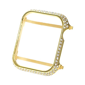 HJINVIGOUR Bling Luxury Rhinestone Crystal Diamond Protective Cover Case Bezel Compatible Apple Watch Series 4 5 6 SE 40mm 44mm Series 3 2 1 38mm 42mm