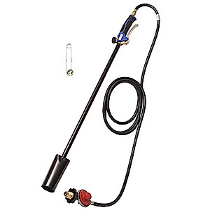 Flame King YSNPQ1000T 100,000 BTU Propane Torch Kit Heavy Duty Weed Burner, 10-ft Hose Regulator Assembly