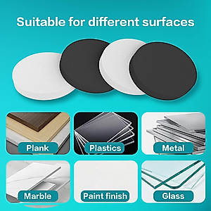 SOLIPECT 30 Pcs Furniture Pads, Eva Foam Headboard Stoppers for Wall, Bed stoppers, Anti-Vibration Soundproof Pads for Bed Frame|Headboard, Self Adhesive, Round Black and White