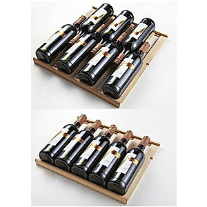 Kalamera 80 Bottle Freestanding Compressor Wine Cooler-Stainless Steel & Black/Single Zone Thermostat with Touch Control/Blue LED Lighting