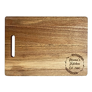 Custom Engraved Wooden Cutting Board Charcuterie Cheese Board Personalized with Custom Text or Message Acacia Wood (10 X 14)