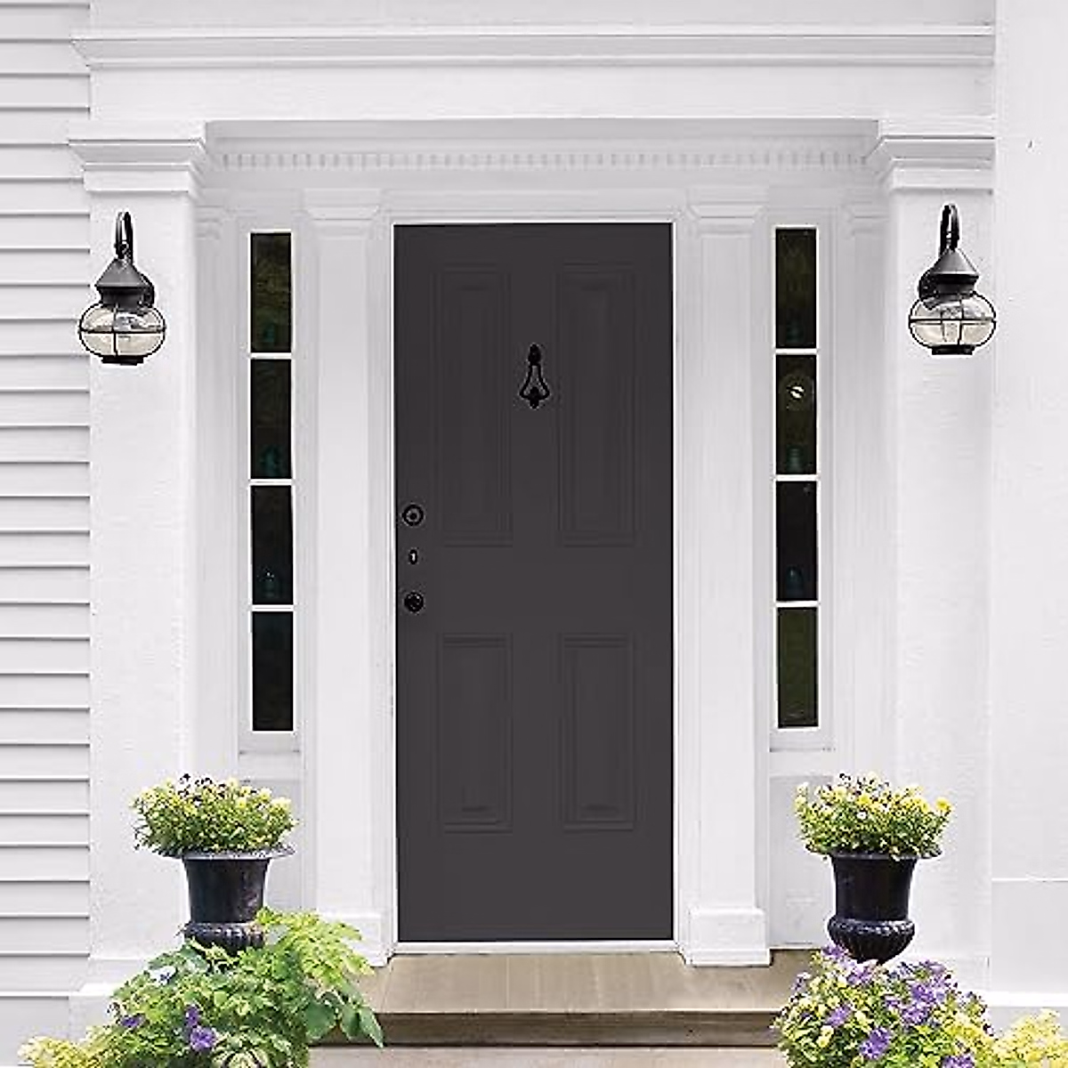 Glidden Total Exterior Paint & Primer All-in-One, Black Magic/Black, Semi-Gloss, 1 Gallon