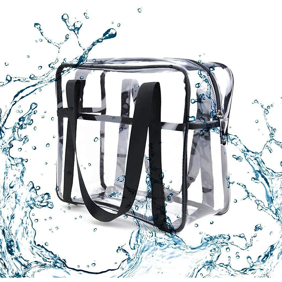 Louise Maelys Travel Clear Makeup Handbag Large Toiletry Cosmetic Organizer Bag Waterproof