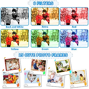 YTETCN Kids Camcorder - Kids Video Camera with 32 GB SD Card, 1080P HD Camera Digital Camcorder Toys for Kids Age 3-8, Birthday for 3 4 5 6 7 8 Years Old (Navy Blue)