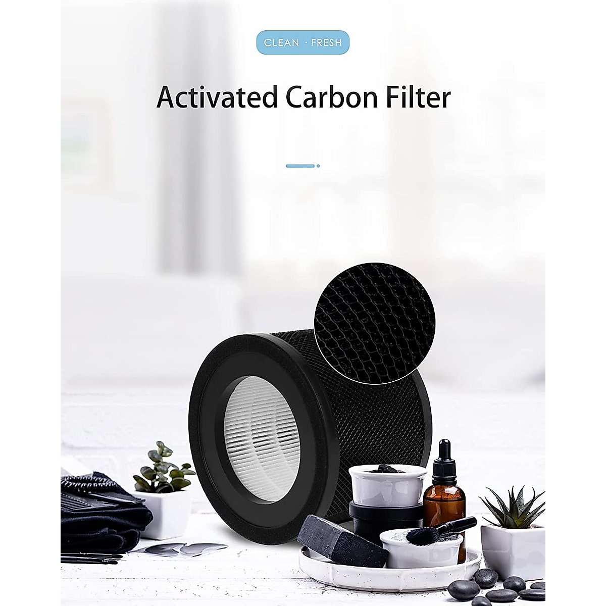 2-Pack TT-AP001 Filter Replacement for TT-AP001, VAVA VA-EE014 Air Purifiers, H13 True HEPA Filter, Replace TT-AP001SPF