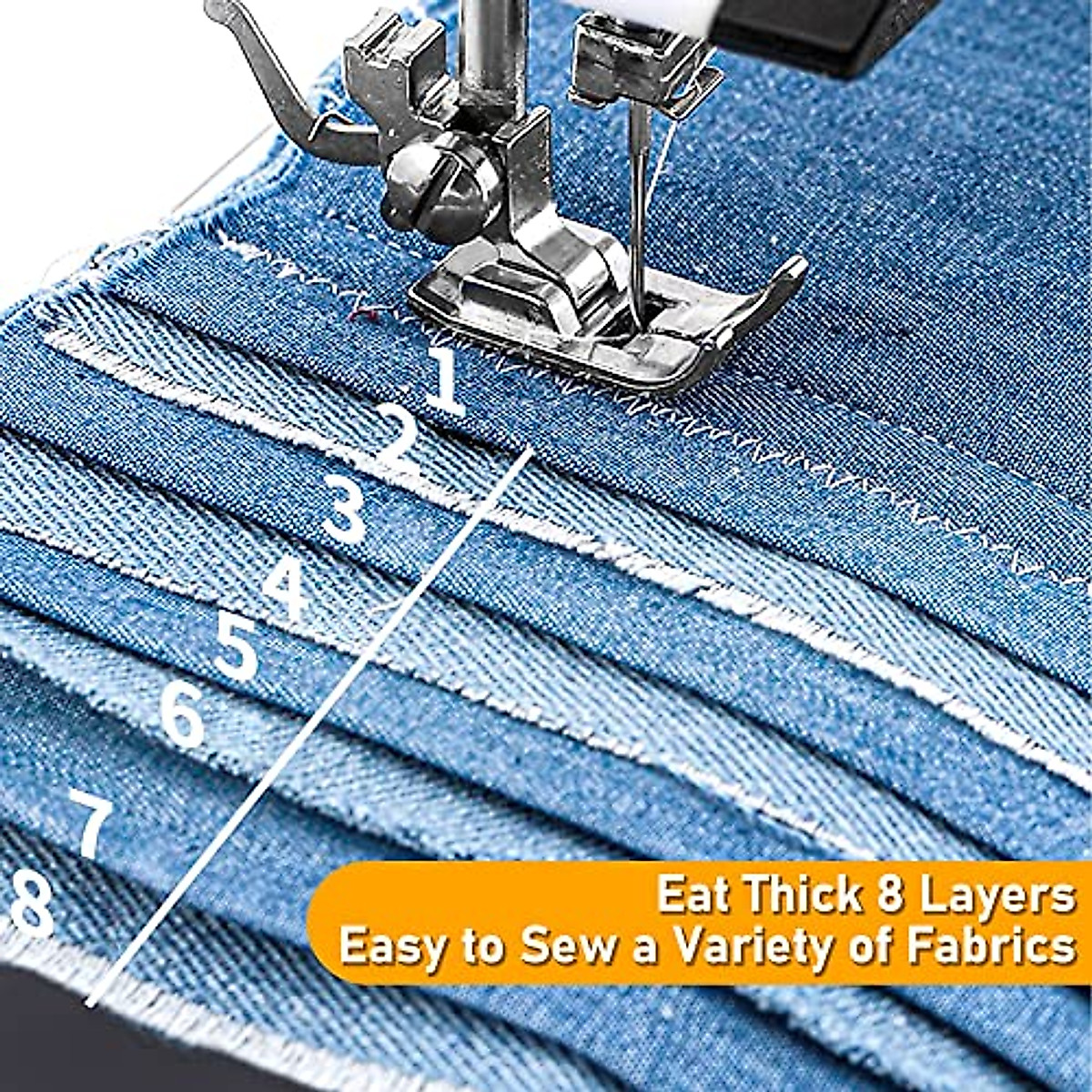 Simfelice Sewing Machine 38 Stitch Applications Electric Mini Sewing Machine for Beginners with LED Light & Extension Table Perfect Kids Sewing Machine for DIY Sewing Projects Stitching Machine for Home