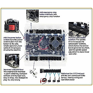 CNCTOPBAOS CNC 3018 Pro Wood Router Kit 3 Axis USB DIY Mini Engraver Milling Engraving Machine Cutter Plastic Acrylic PCB PVC Carving GRBL Control 300x180x45mm