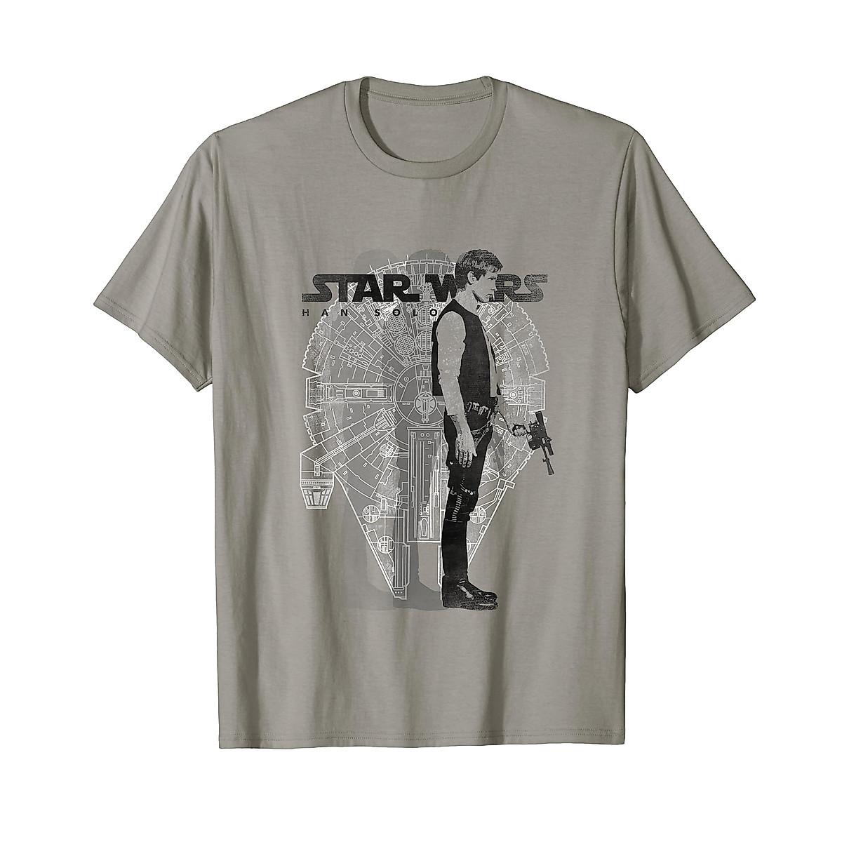 Star Wars Han Solo Shadow Repeater Graphic T-Shirt T-Shirt