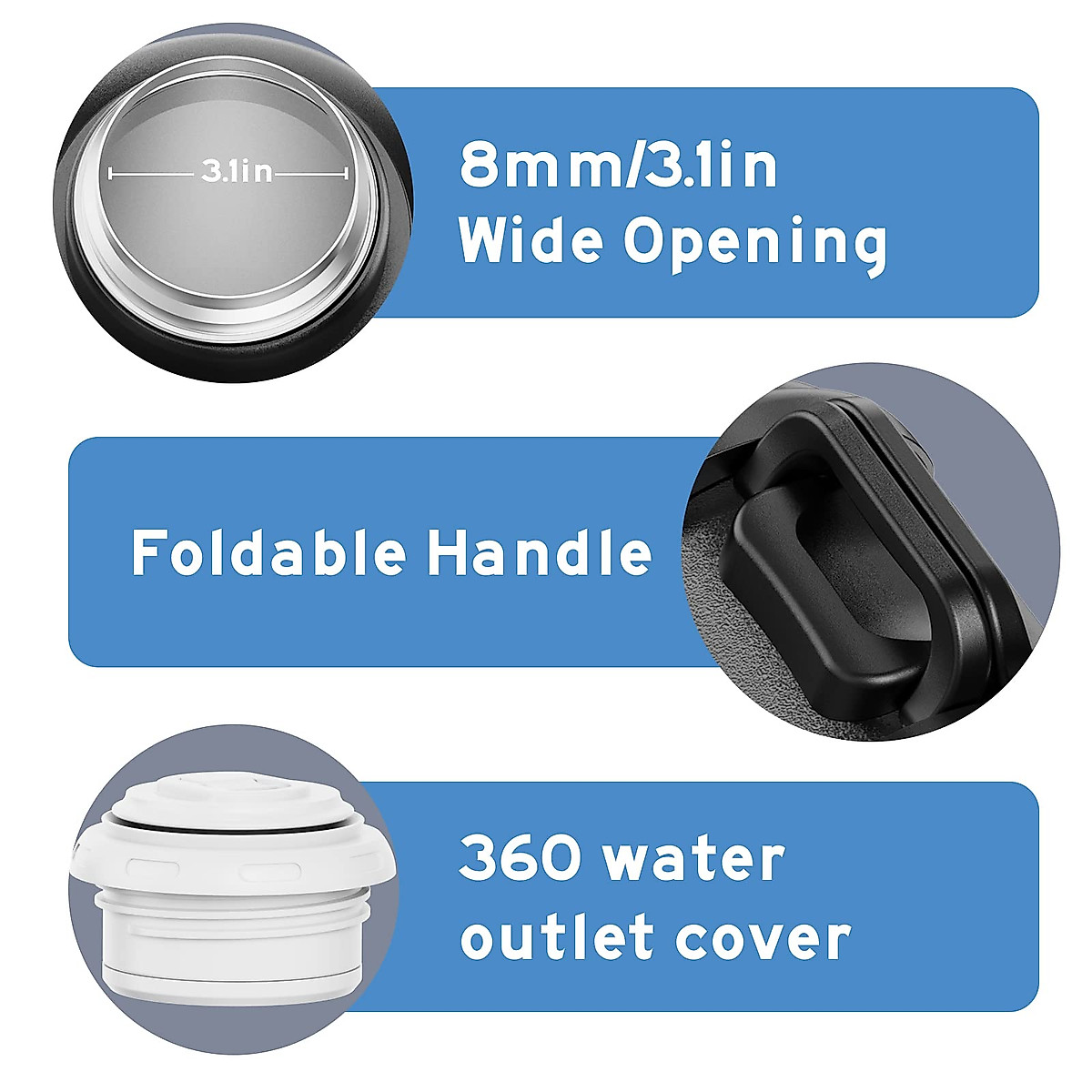 Arslo Coffee Thermos For Hot Drink, Coffee Thermos Travel 3QT/100OZ, Vacuum Insulated Bottle With Cup Keeps Liquids Hot And Cold For Up To 24 Hours, Insulated Coffee Carafe Outdoor For Camping