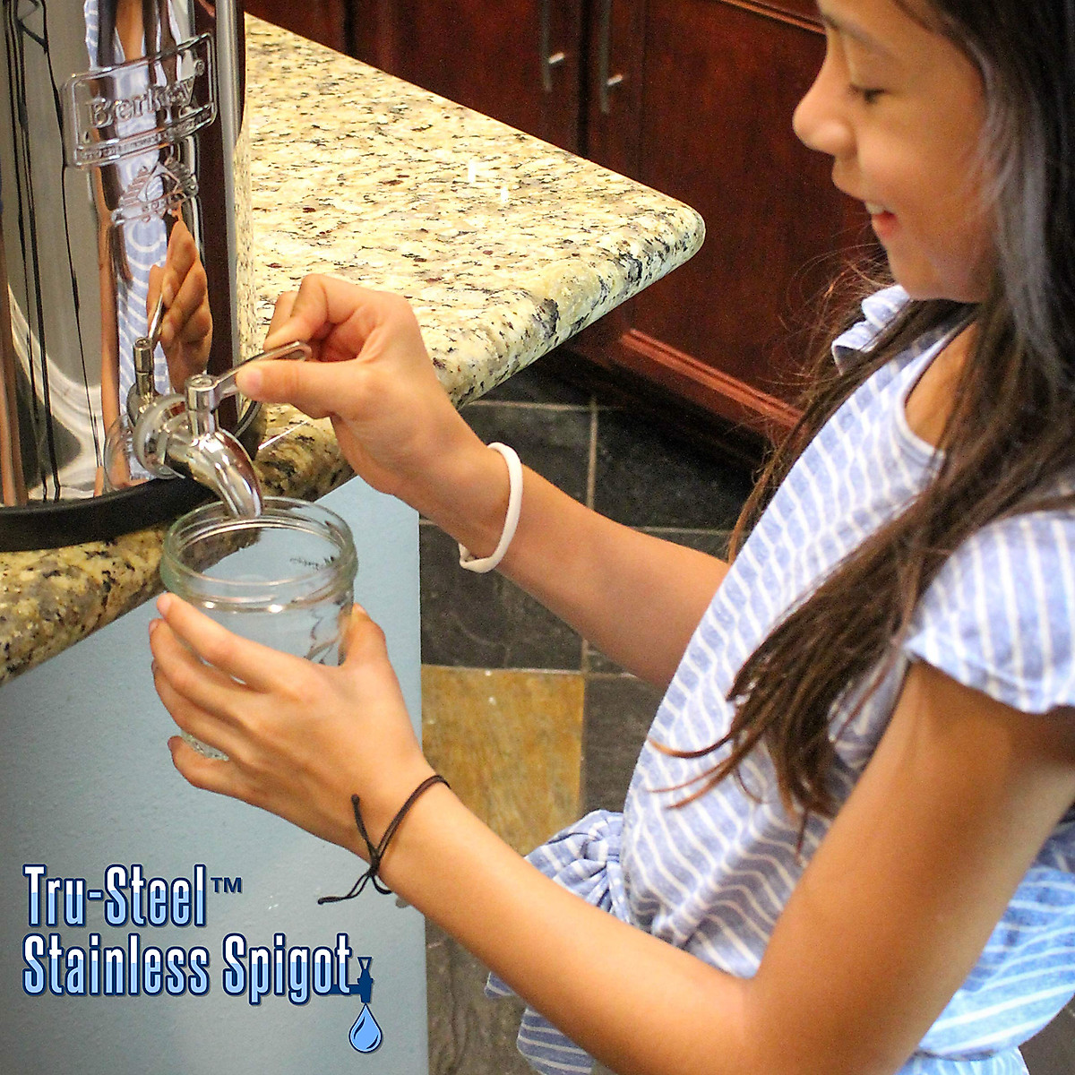 Tru-Steel Stainless Steel Spigot - Fits BERKEY Systems, Alexapure Pro, ProPur Systems & Beverage Dispensers with 5/8" Openings