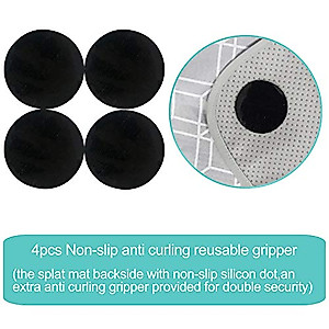 Paw Legend Washable Highchair Splat Floor Mat- Anti-Slip Silicone Spot Splash Mess Mat(53'' X 53'')-Food Catcher Art Craft Leak Proof Mat,Diamond