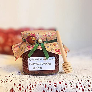 WEFOO 100 Pack Mini 3 Inch Portable Wooden Honey Dipper Sticks for Honey Jar Dispense Drizzle Honey, Wedding Party Favors