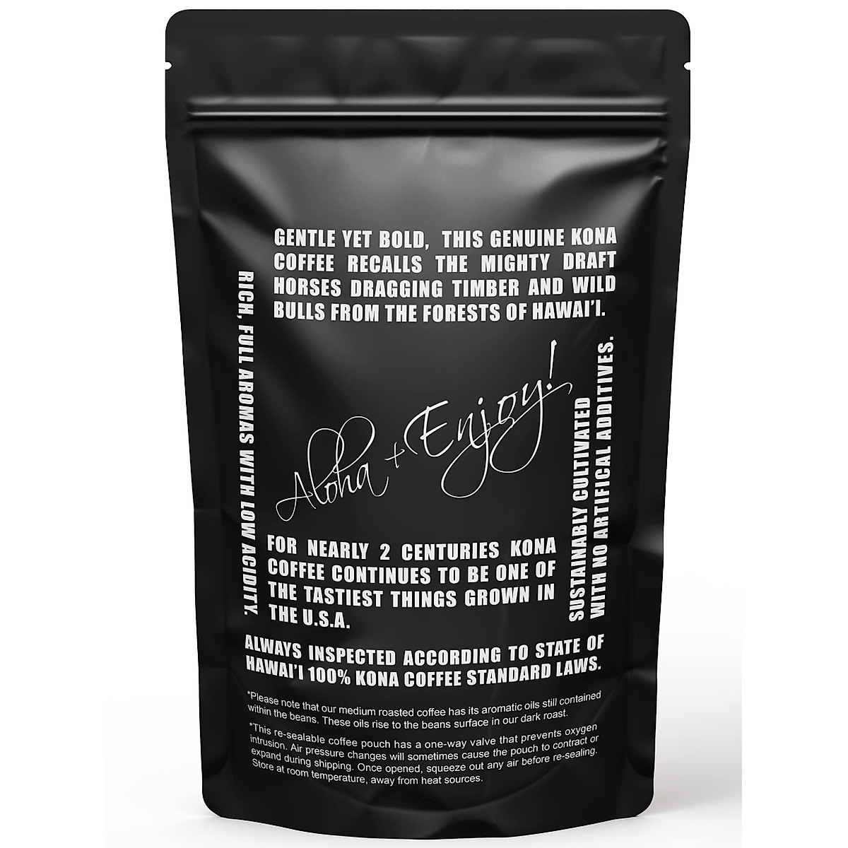 Farm-fresh: 100% Kona Coffee - Medium Roast - Arabica Whole Beans - 1 Lb or 16 oz Bag - Blue Horse 100% Kona Coffee from Hawaii